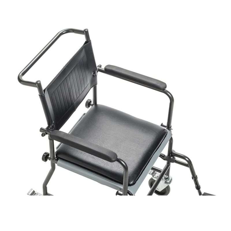 Drive Upholstered Drop Arm Wheeled Commode 11120SV-1F